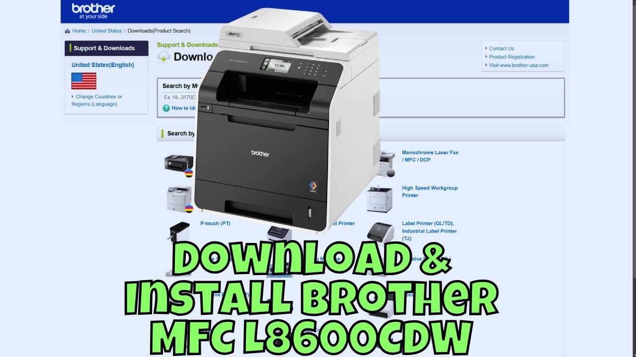 How To Download & Install Brother MFC L8600CDW Printer Driver in ...