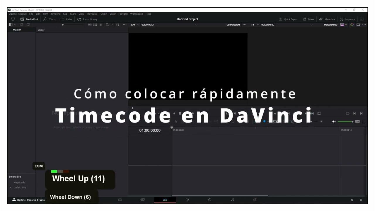 Cómo colocar Timecode en DaVinci Resolve - YouTube