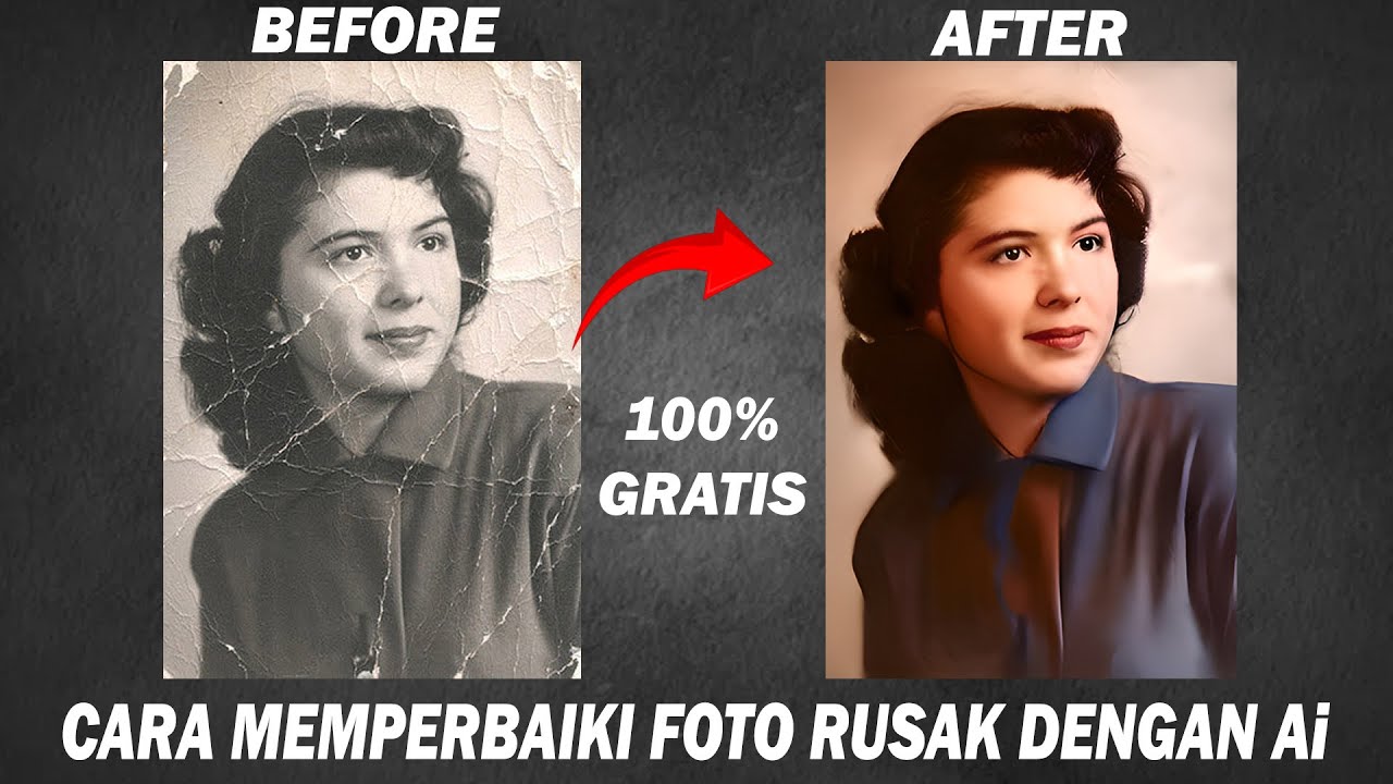 Cara Memperbaiki Foto Yang Rusak dengan Ai 100% Gratis - YouTube