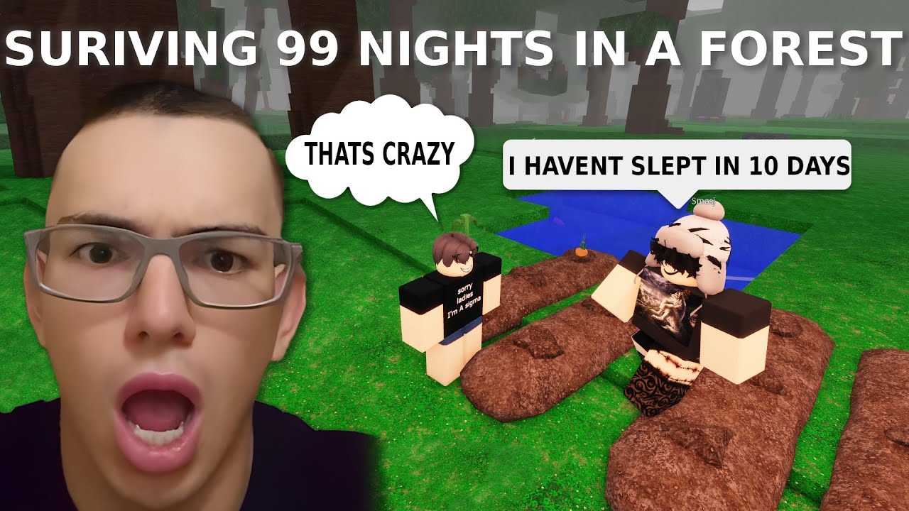 Surviving 99 Nights In A HAUNTED Forest in ROBLOX (this was INSANE ...