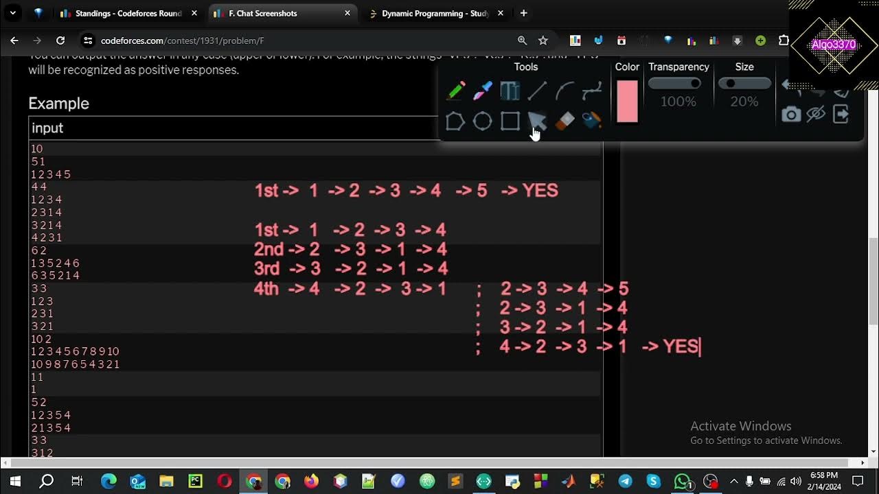 F Chat Screenshots Codeforces Round 925 Div 3 Cp In Bangla Youtube