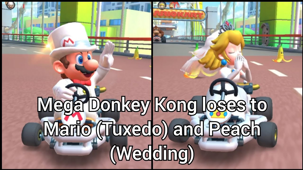 Mega Donkey Kong loses to Mario (Tuxedo) and Peach (Wedding) in Tokyo ...