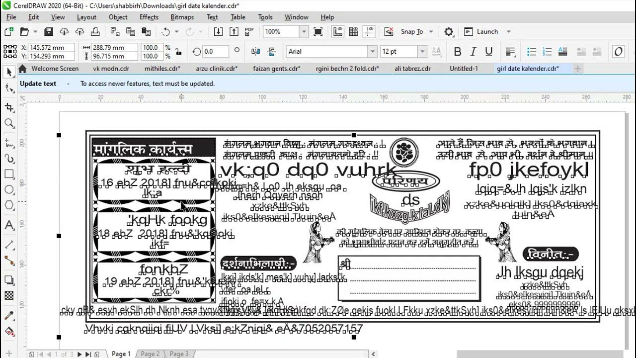 CorelDraw font Mismatch Problem Solved || font missing in coreldraw - YouTube
