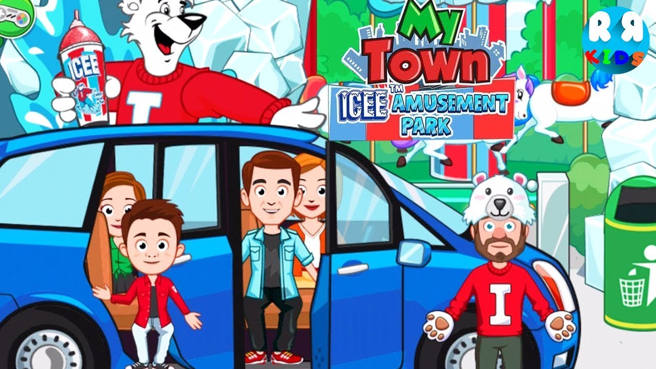 My Town Family goes To ICEE Amusement Park 🚖🚕🤟 - YouTube