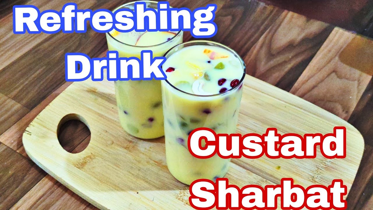 How to make cold custard sherbatdrink |custard |summer Refreshing drink ...