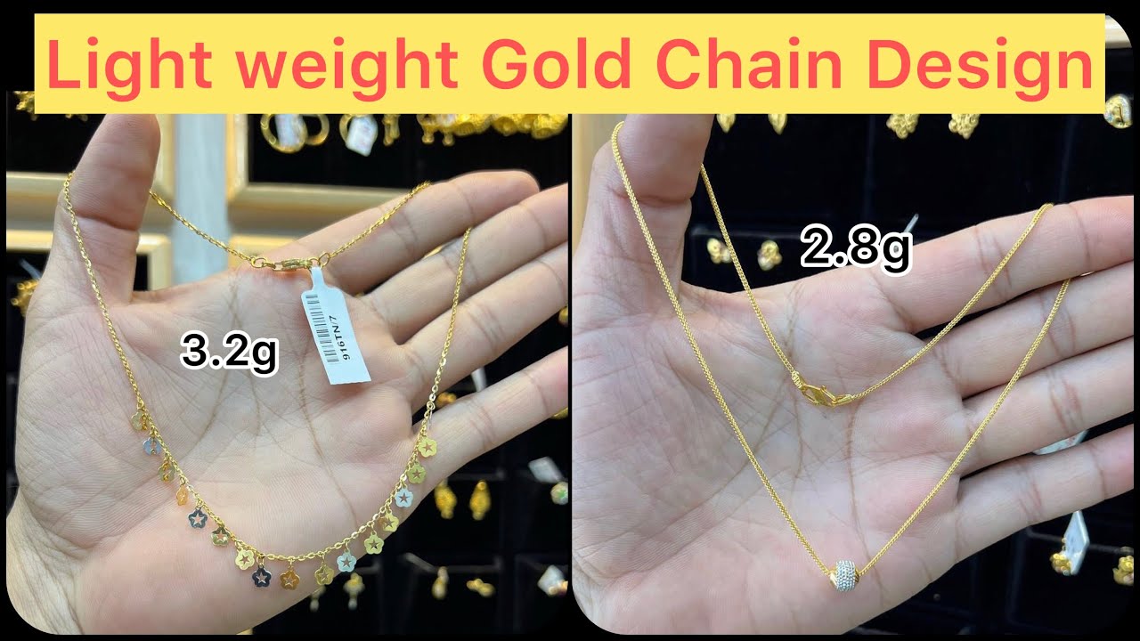 3 to 4 Gram light weight Gold chain design // Light Weight gold ...