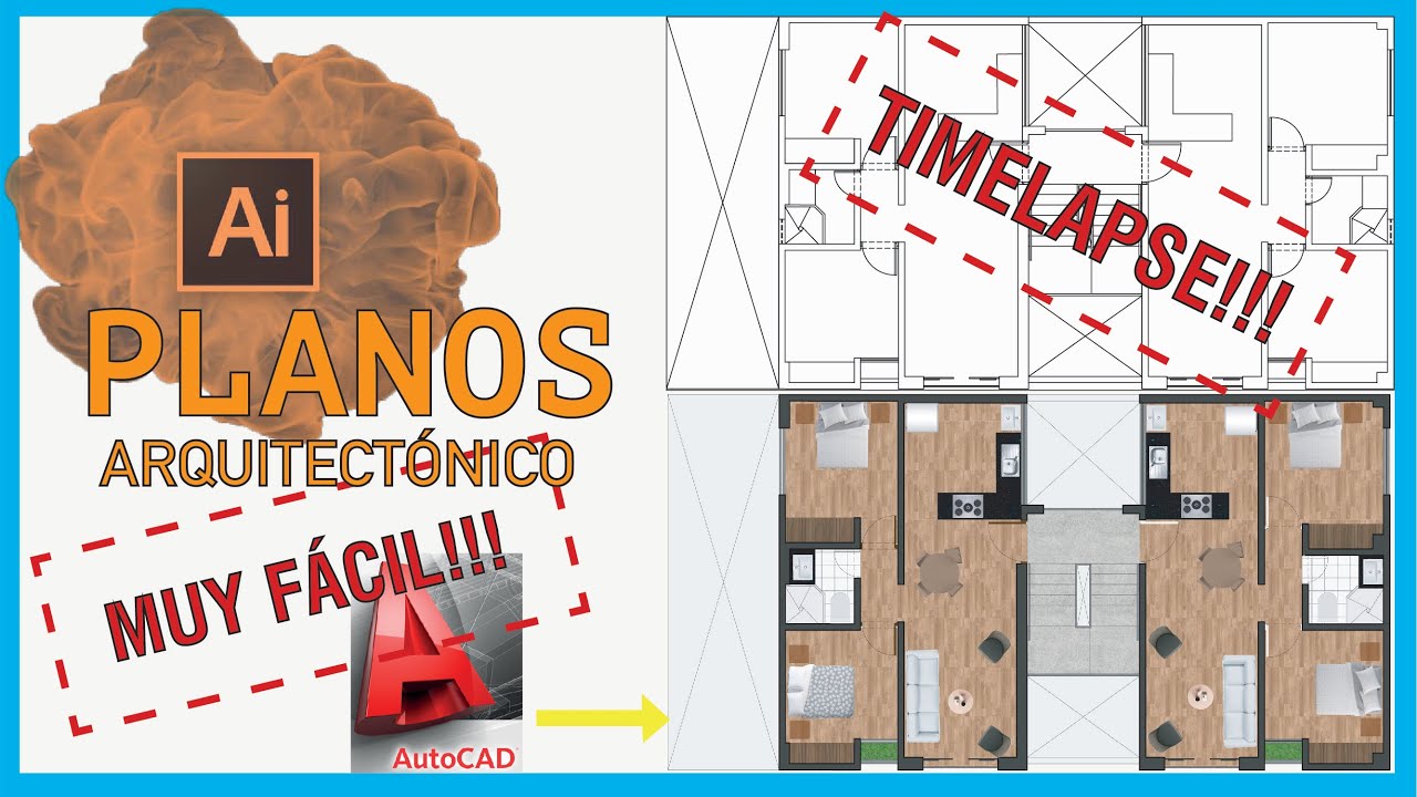 ILLUSTRATOR PARA ARQUITECTOS Planos Arquitectónicos en Illustrator🎨 ...