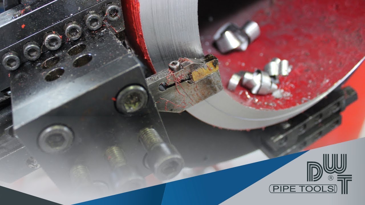 Machine à couper et chanfreiner à froid DLW - YouTube