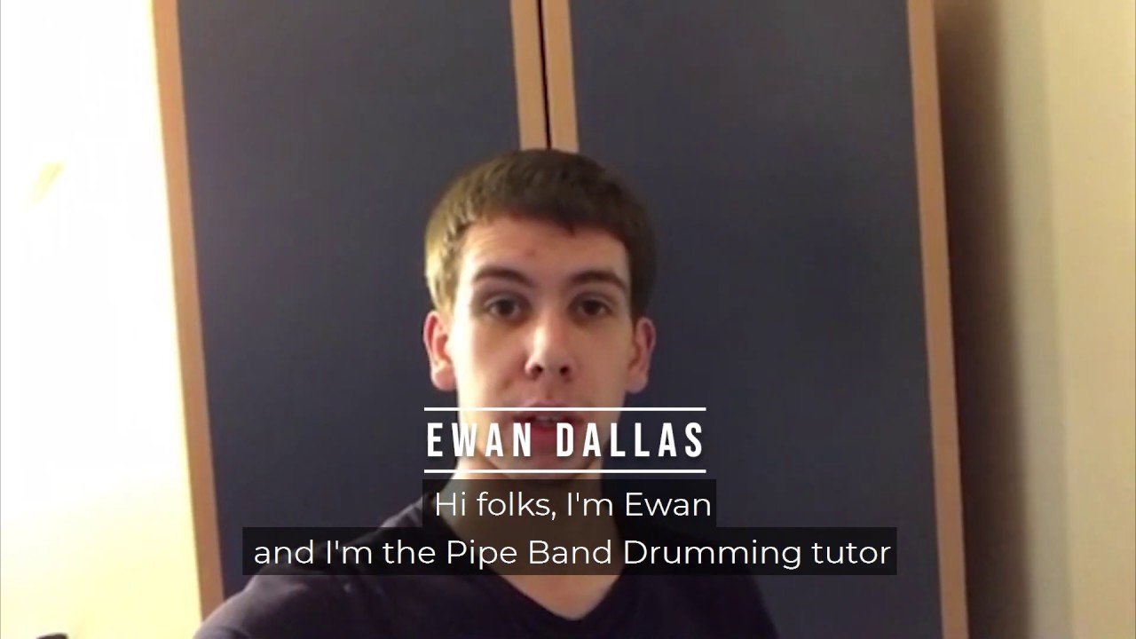 SC&T Youth Camp 2020 Pipe Band Drumming Tutor - Ewan Dallas! - YouTube