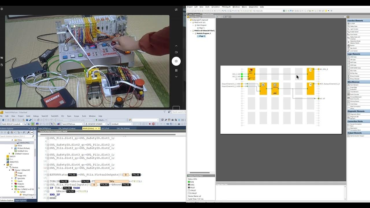 Pilz Pnoz M Ef Ethercat Fsoe Master Operation With Twincat Youtube