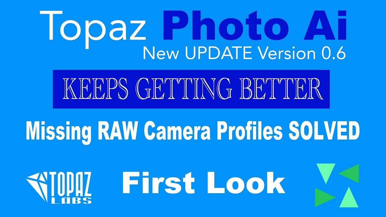 TOPAZ PHOTO AI (New UPDATE V 0.6.0) It Keeps Getting Better // Missing ...