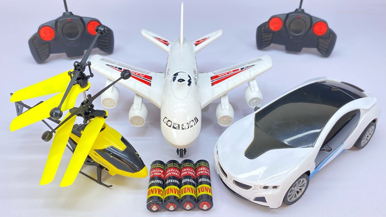 Super Remote Control Car with Flying RC Helicopter and Model a380 ...