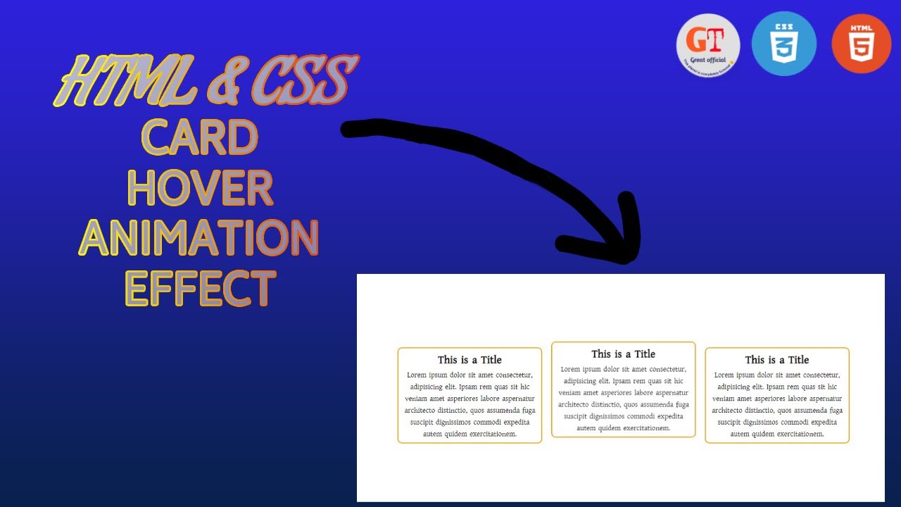 Simple Html And Css Card Hover Animationcss Hover Animation Effect