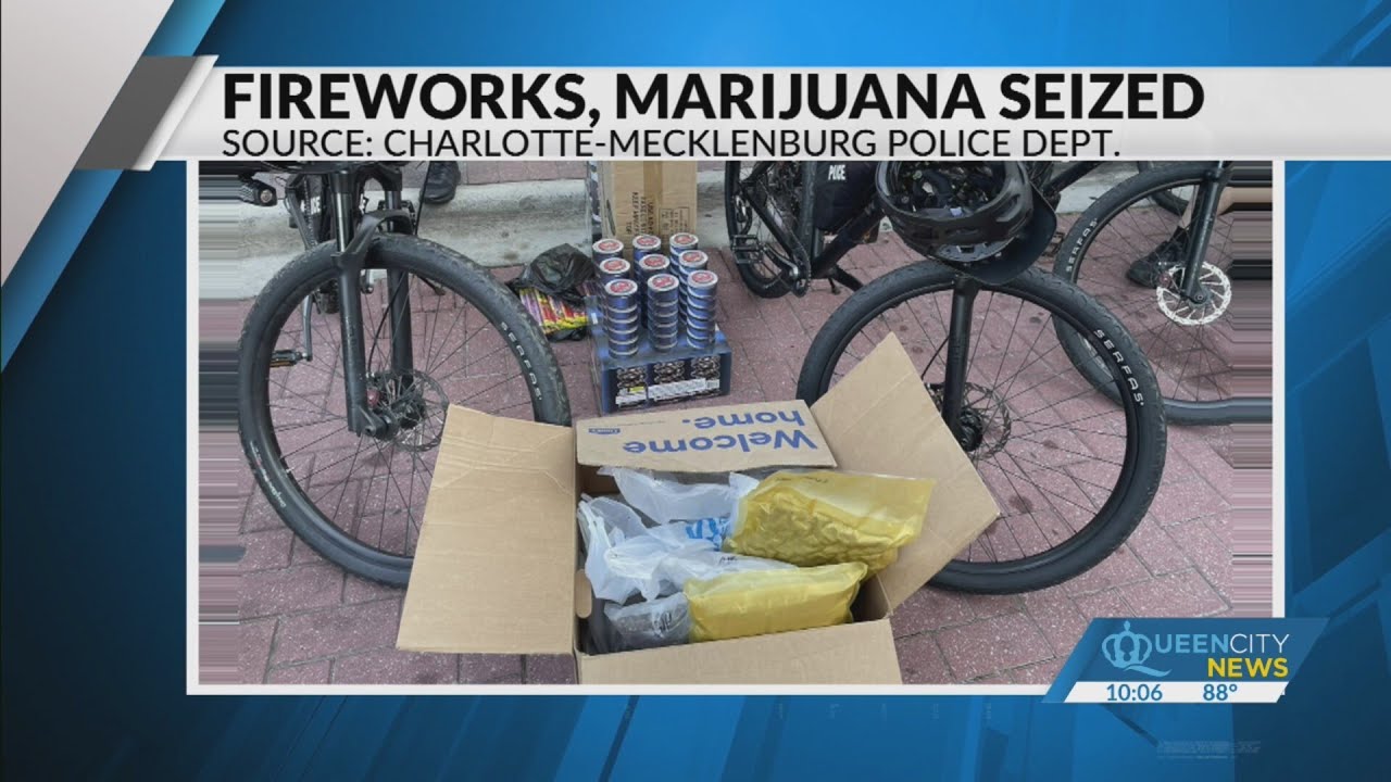 Large amount of Marijuana, illegal fireworks seized by CMPD - YouTube