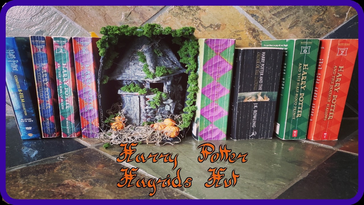Making Hagrid's Hut, but it's a book nook - YouTube