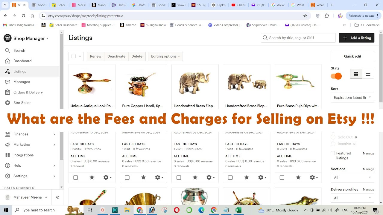 What are the Fees and Charges for Selling on Etsy !!! - YouTube