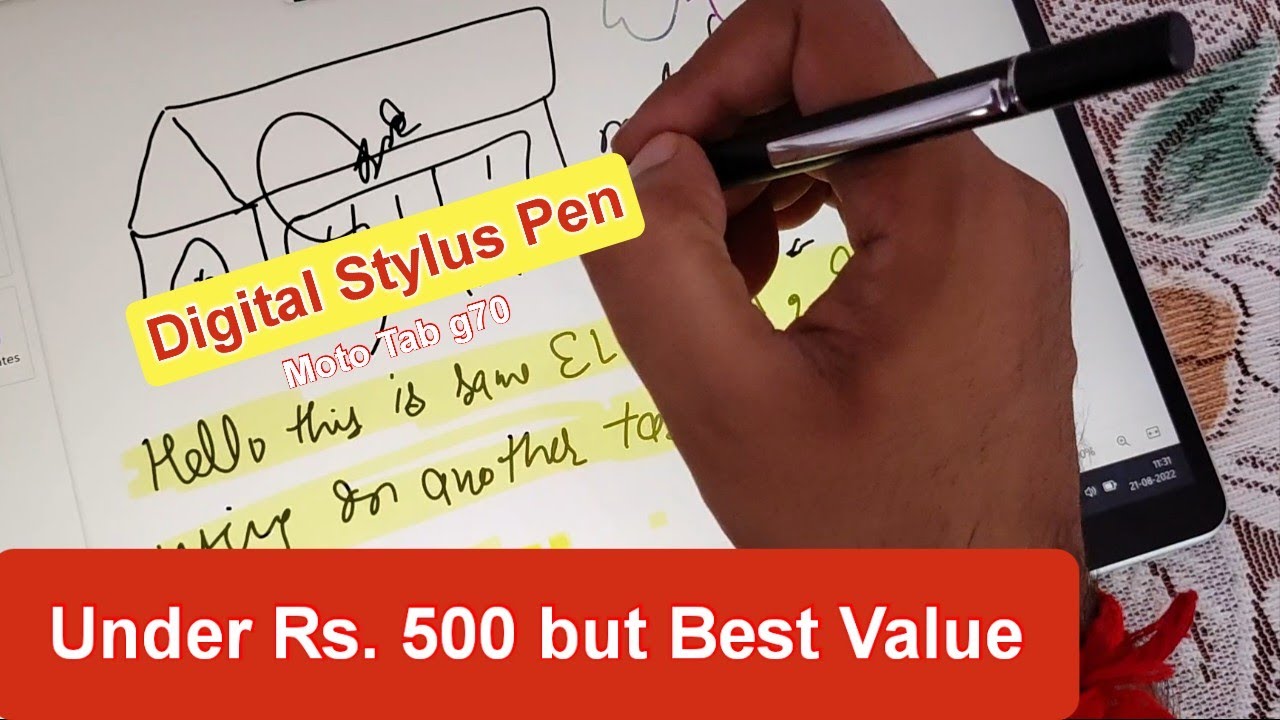 Best Stylus Pen under Rs. 500 | Test Moto Tab g70 | Testing too Surface ...