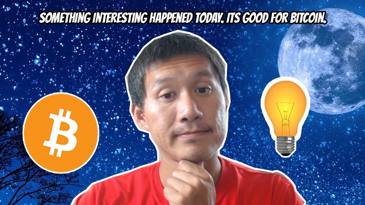 Something interesting happened and ITS GOOD FOR BITCOIN. Here's why. - YouTube