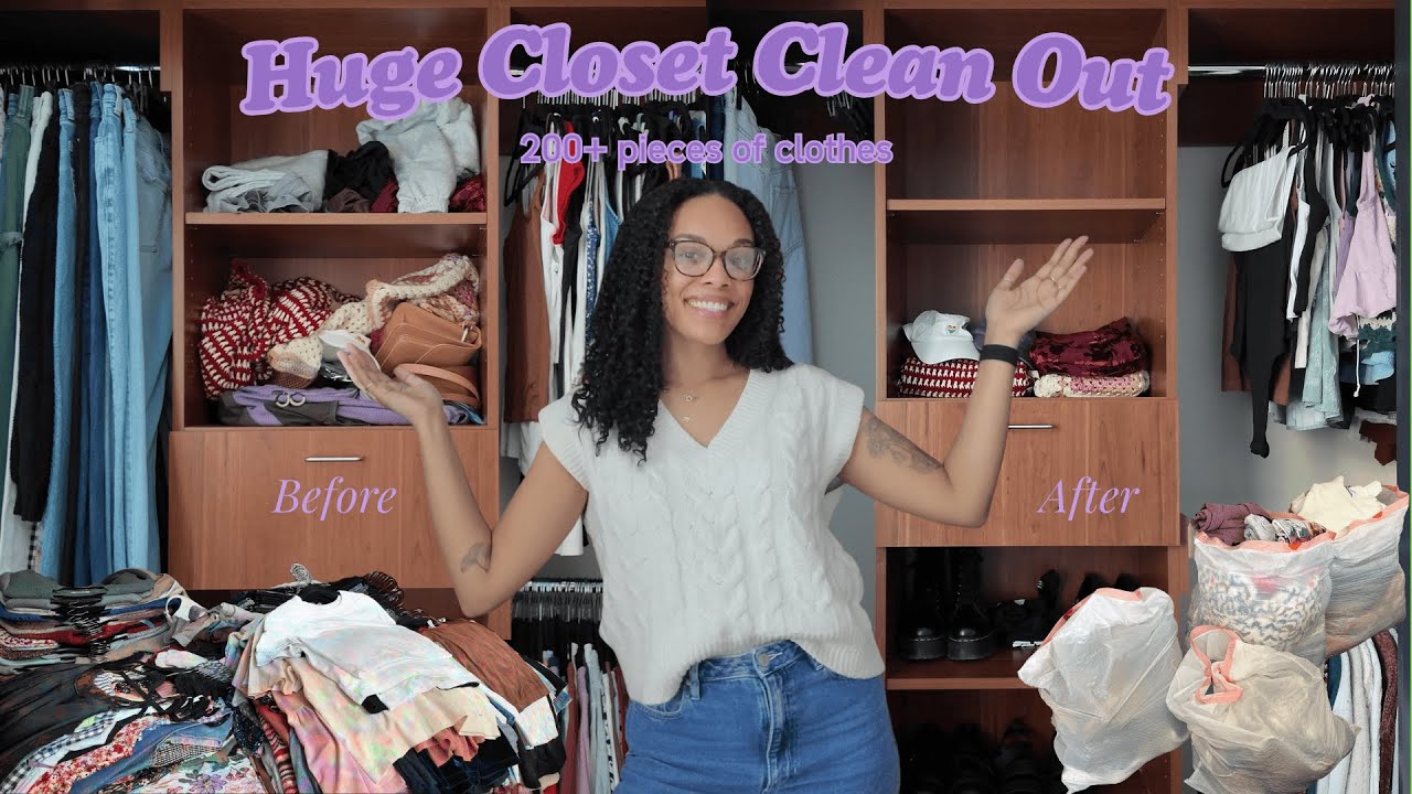 Closet Clean Out | Decluttering & organizing my wardrobe! - YouTube