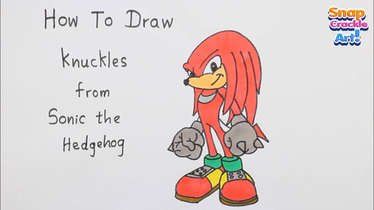 How To Draw Knuckles From Sonic The Hedgehog Movie Step By Step ...