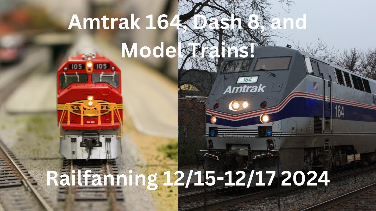 Amtrak 164, a Dash 8, and Model Trains! Railfanning Glenview 12/15-12 ...