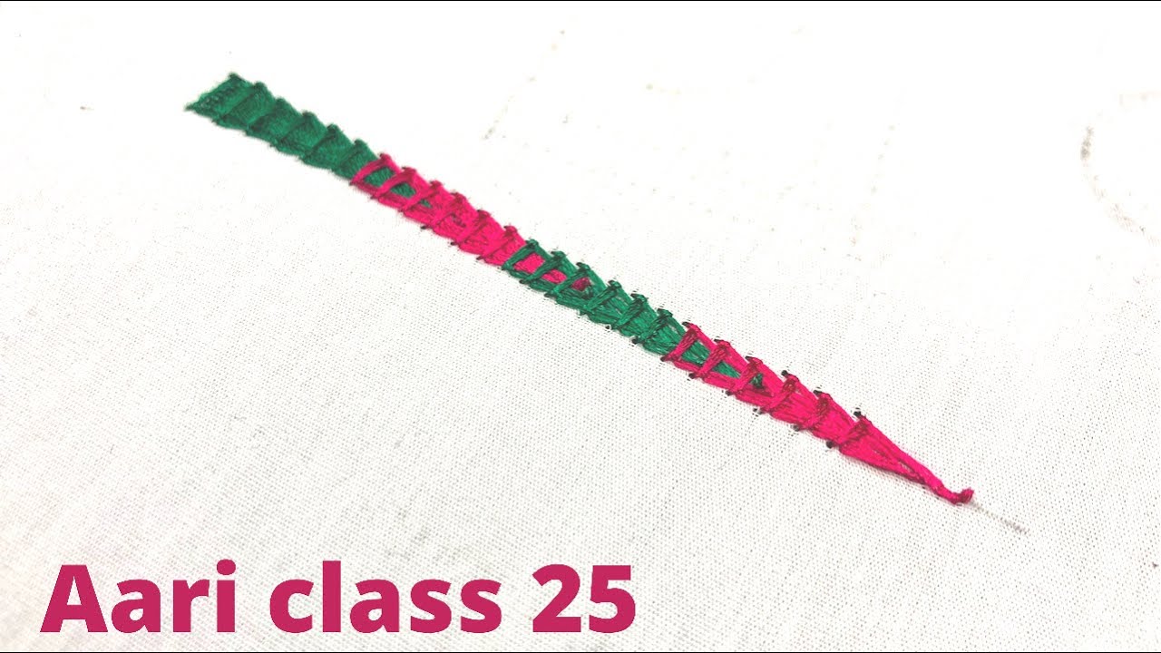 Chotti stitch type 2 | Types of aari work | aari class 25 | aari work ...