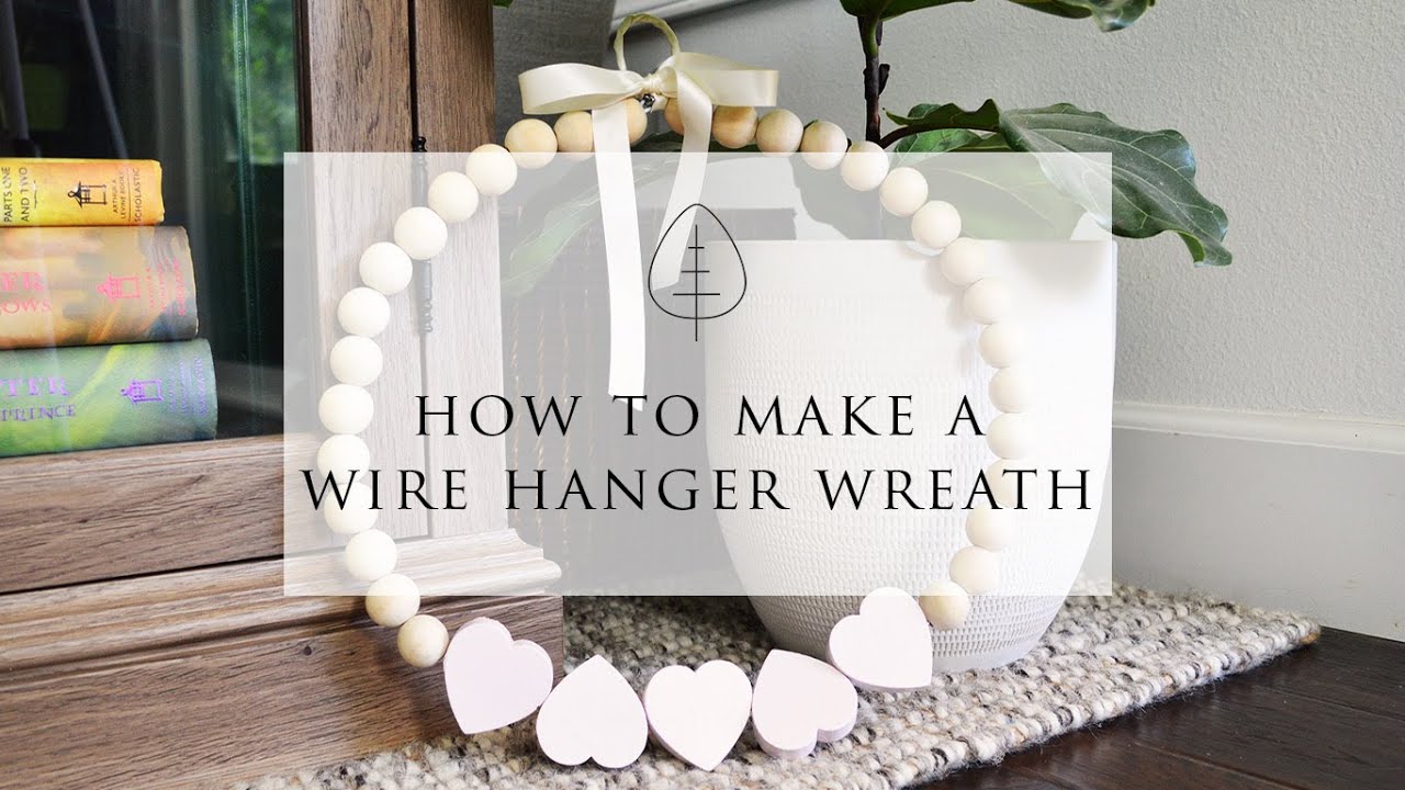 How to Make a Wire Hanger Wreath - YouTube