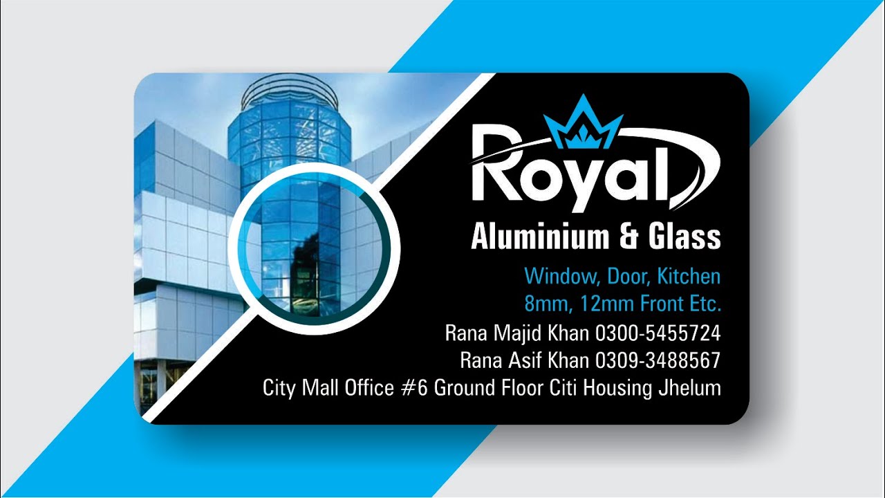 Aluminium Glass Business Card Design Learn CorelDRAW - YouTube