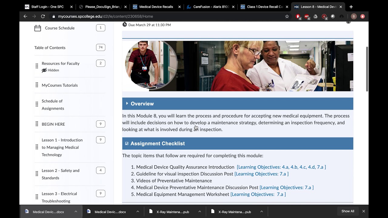 Managing Medical Technology Lesson 7 and 8: Part 2 - YouTube