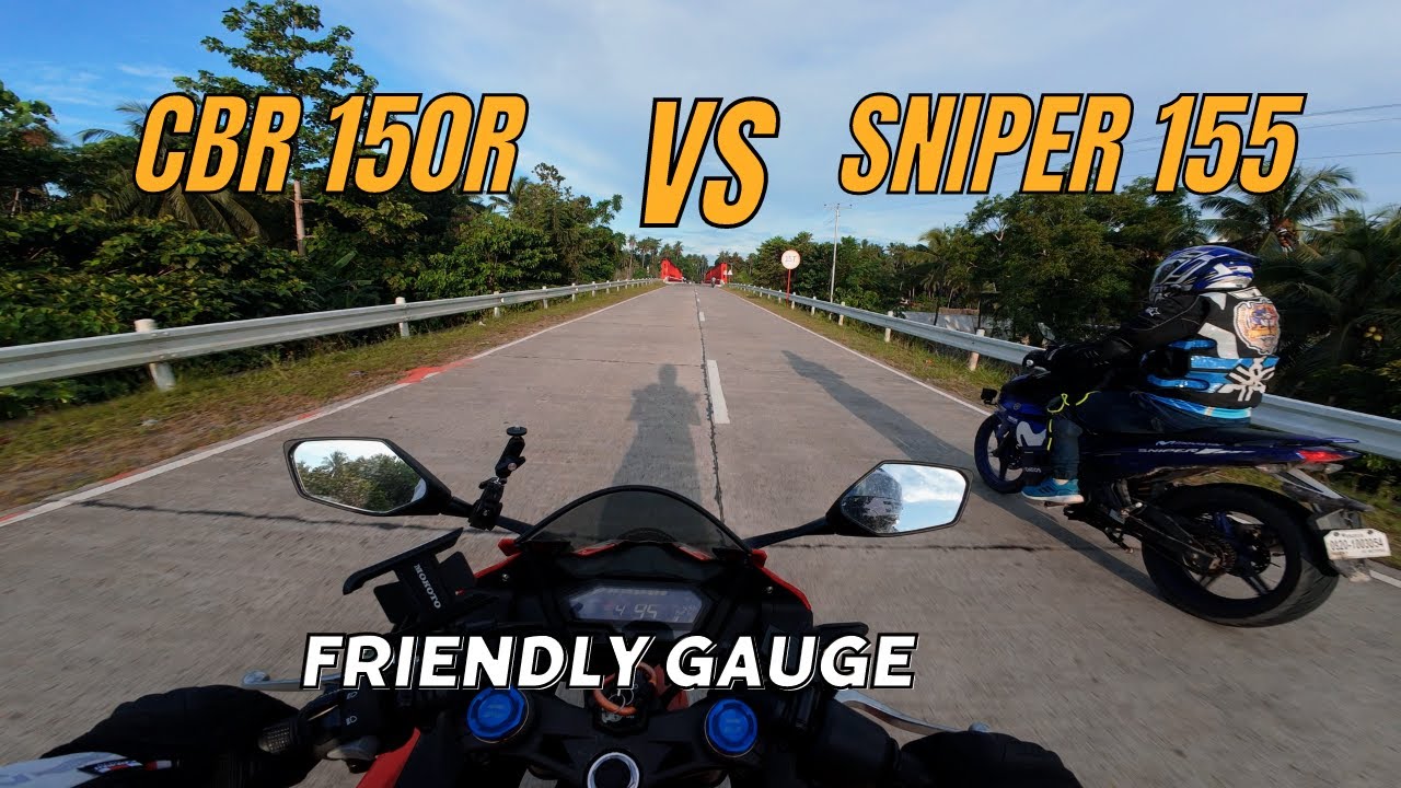 CBR 150r vs Sniper 155 Friendly Gauge - YouTube