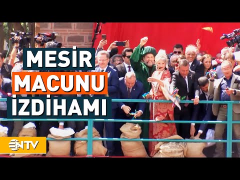 7 Ton Macun Etrafa Saçıldı! Uluslararası Mesir Macunu Festivali'nde İzdiham! | NTV