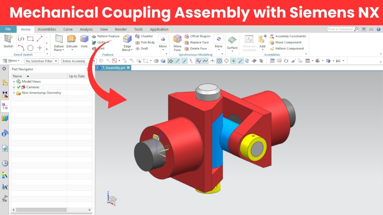Coupling Assembly in Siemens NX Part 1 | Mechanical Assembly Tutorial ...