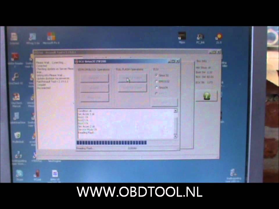 Siemens sirius 32 ecu read by obd and virginize - YouTube