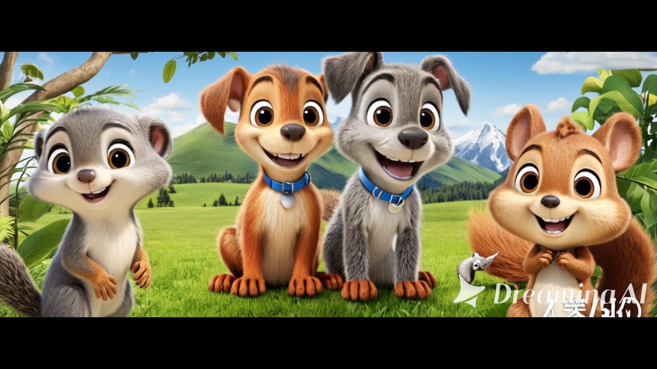 Playful Farm Animals: Rabbit, Bear, Fox, Wolf, Monkey - Animal Sounds ...