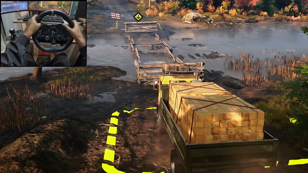 🚛 SNOWRUNNER 4K - Smithville Bridge Construction! 🏗️ Delivering Wooden ...