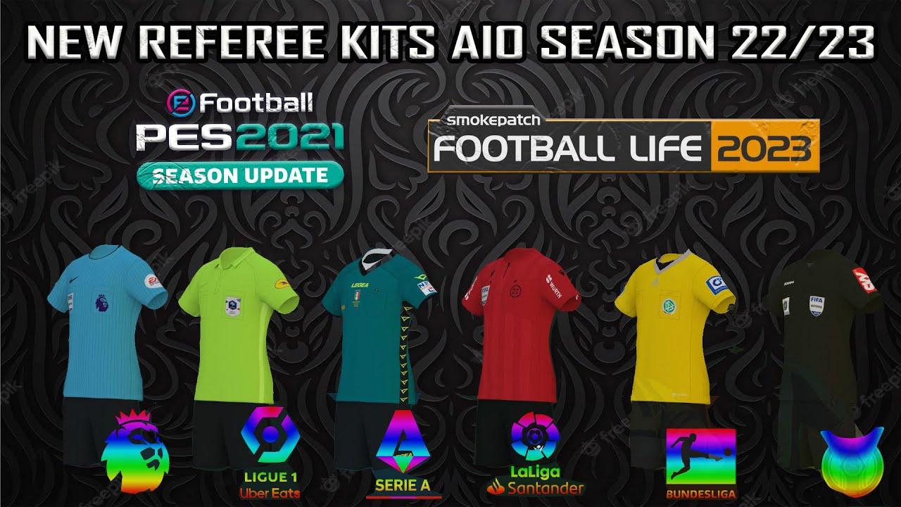 NEW REFEREE KITS AIO SEASON 22/23 || PES 2021 & SMOKEPATCH FOOTBALL ...