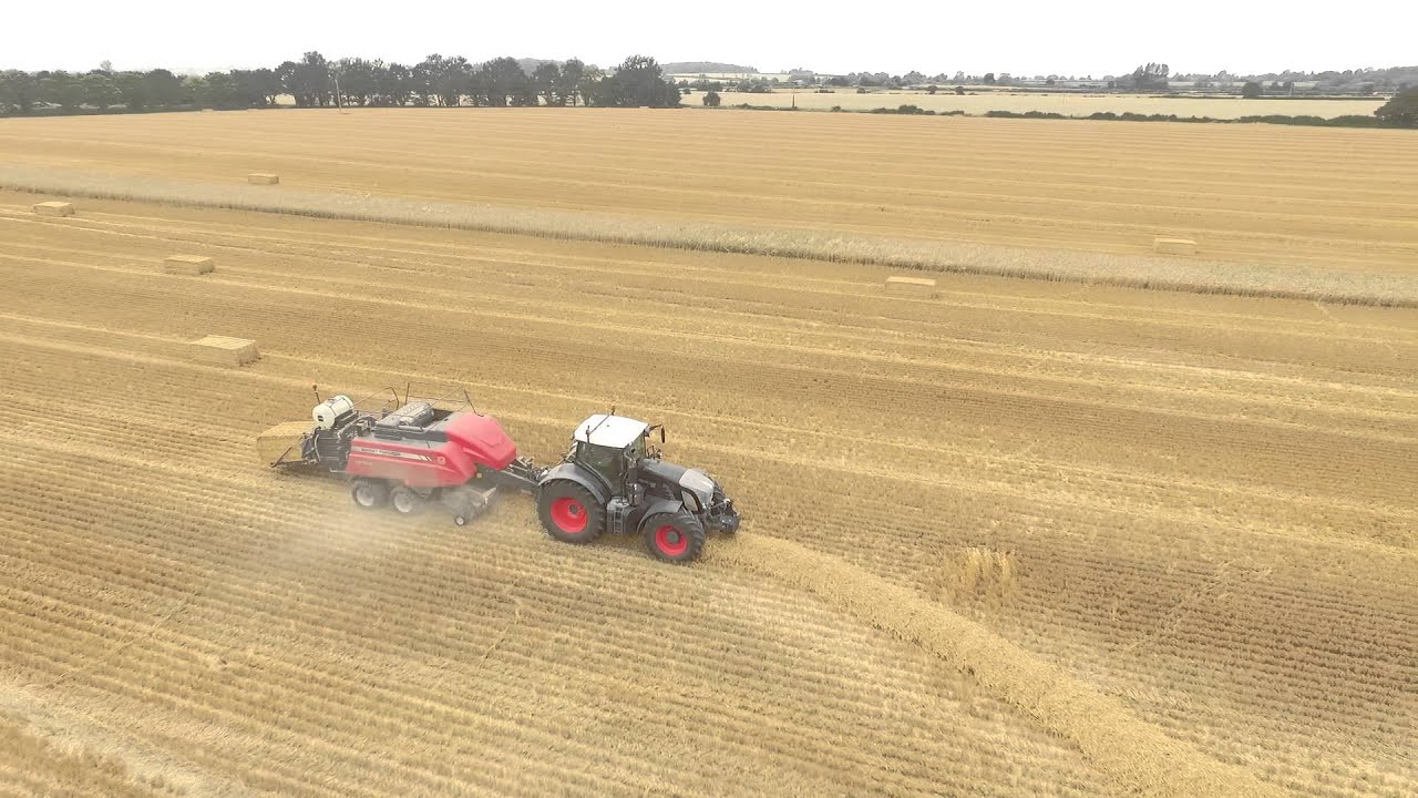 Ashington Baler In Action From Above - YouTube