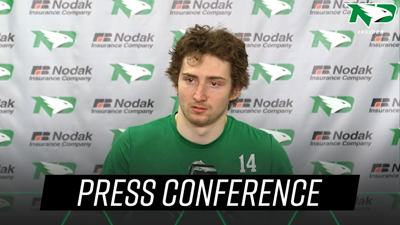 UND Hockey | Cameron Berg Weekly Press Conference | 1.10.24 - YouTube
