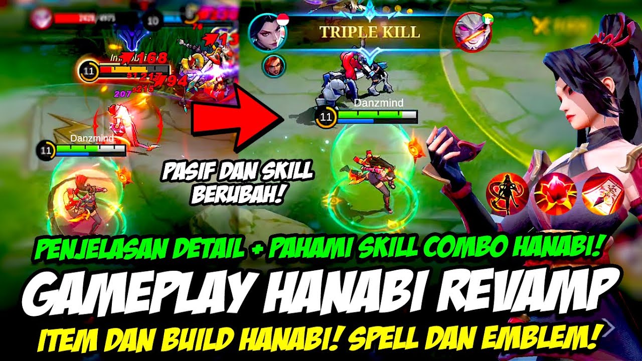 GAMEPLAY HANABI REVAMP CARA MAIN HANABI REVAMP + PENJELASAN SKILL ...