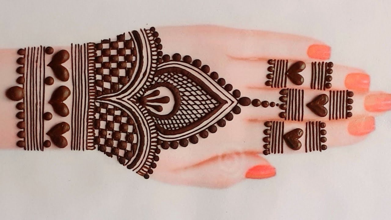Very simple fullhand mehandi trick🔥|| easy mehandidesign ...