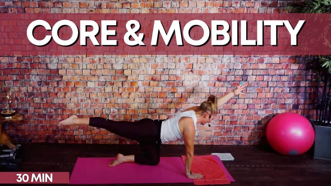 30 MINUTE Sweaty Core and Mobility Exercises // Follow along Movement FLOW - YouTube