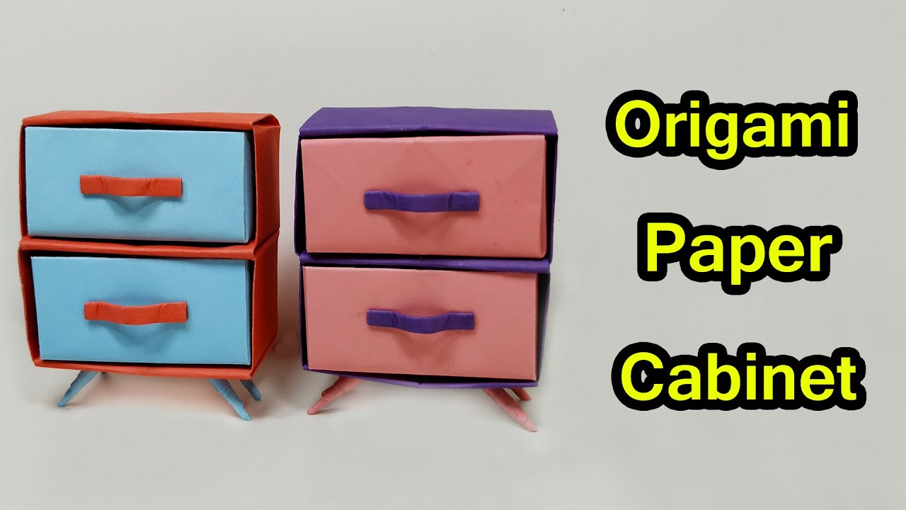 Origami Cabinet Easy | DIY Origami Paper Craft | School craft idea ...