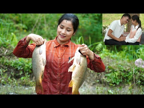 Linda was lucky to find a large nest of fish in an abandoned fish pond.
