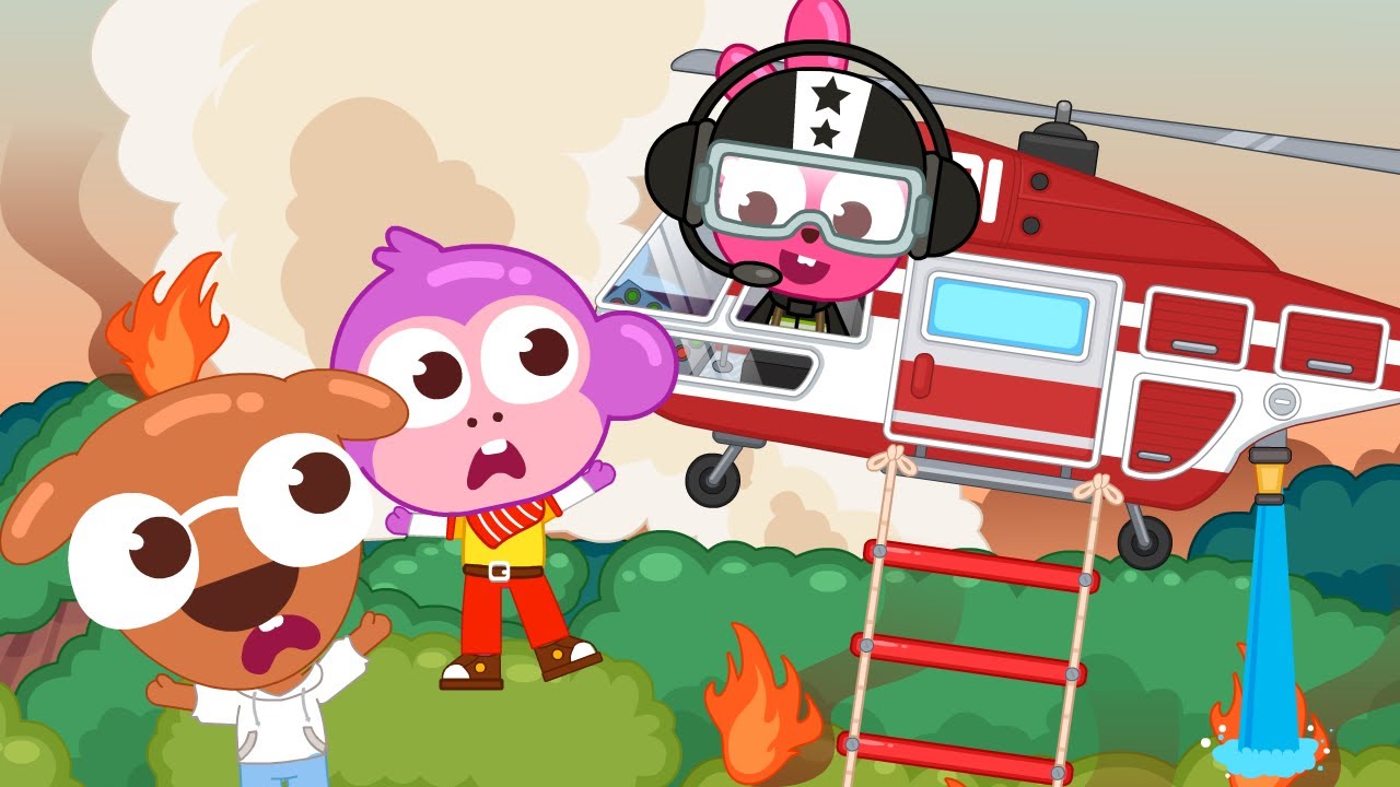 Kids games drive fire truck and save lives as firefighters - Papo Town ...