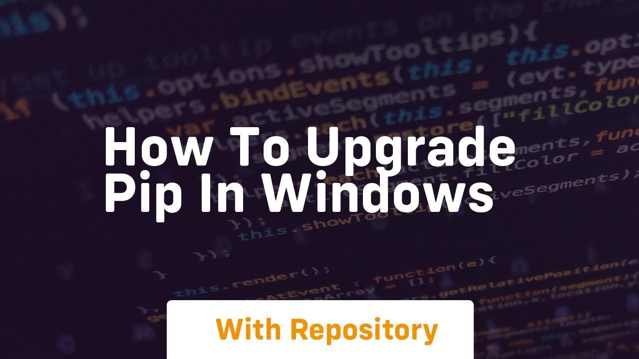 How To Upgrade Pip In Windows YouTube How To Upgrade Pip In Windows YouTube