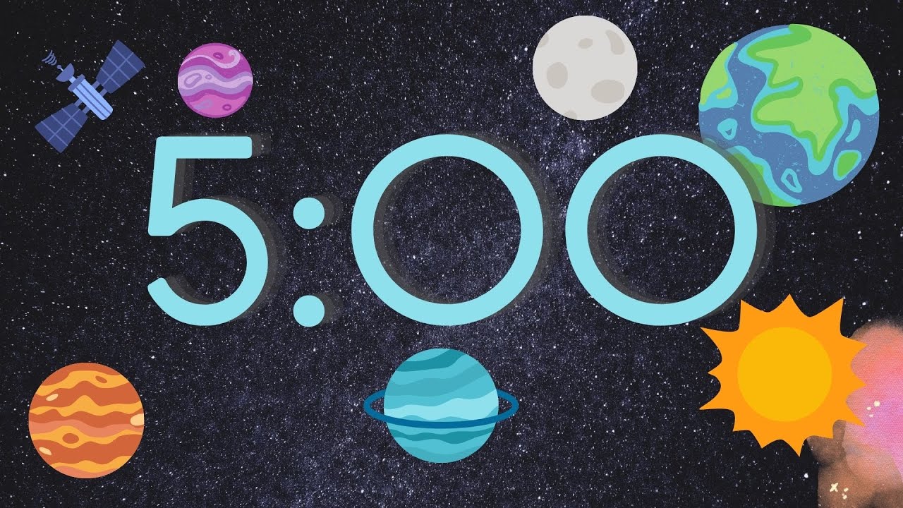 5 Minute Timer - ⏳🌌 👩‍🚀🪐 Galaxy/Space Theme Countdown - YouTube