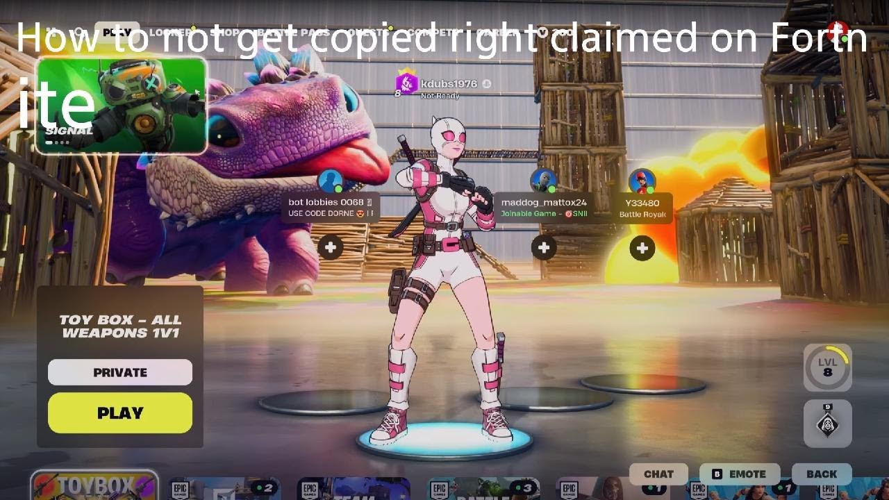 How to not get copied right claimed on Fortnite - YouTube