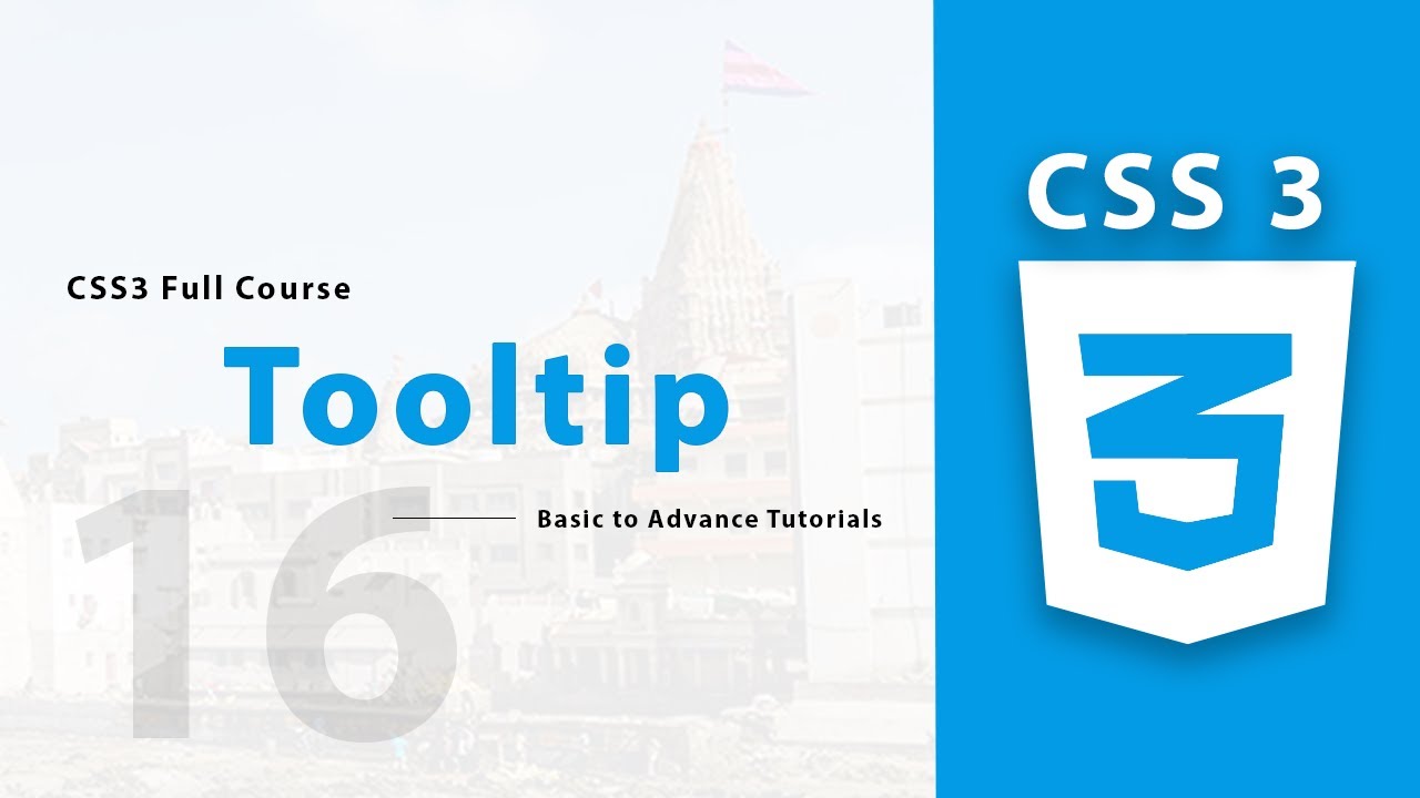 Tooltip In Css3 Hindi 16 Youtube