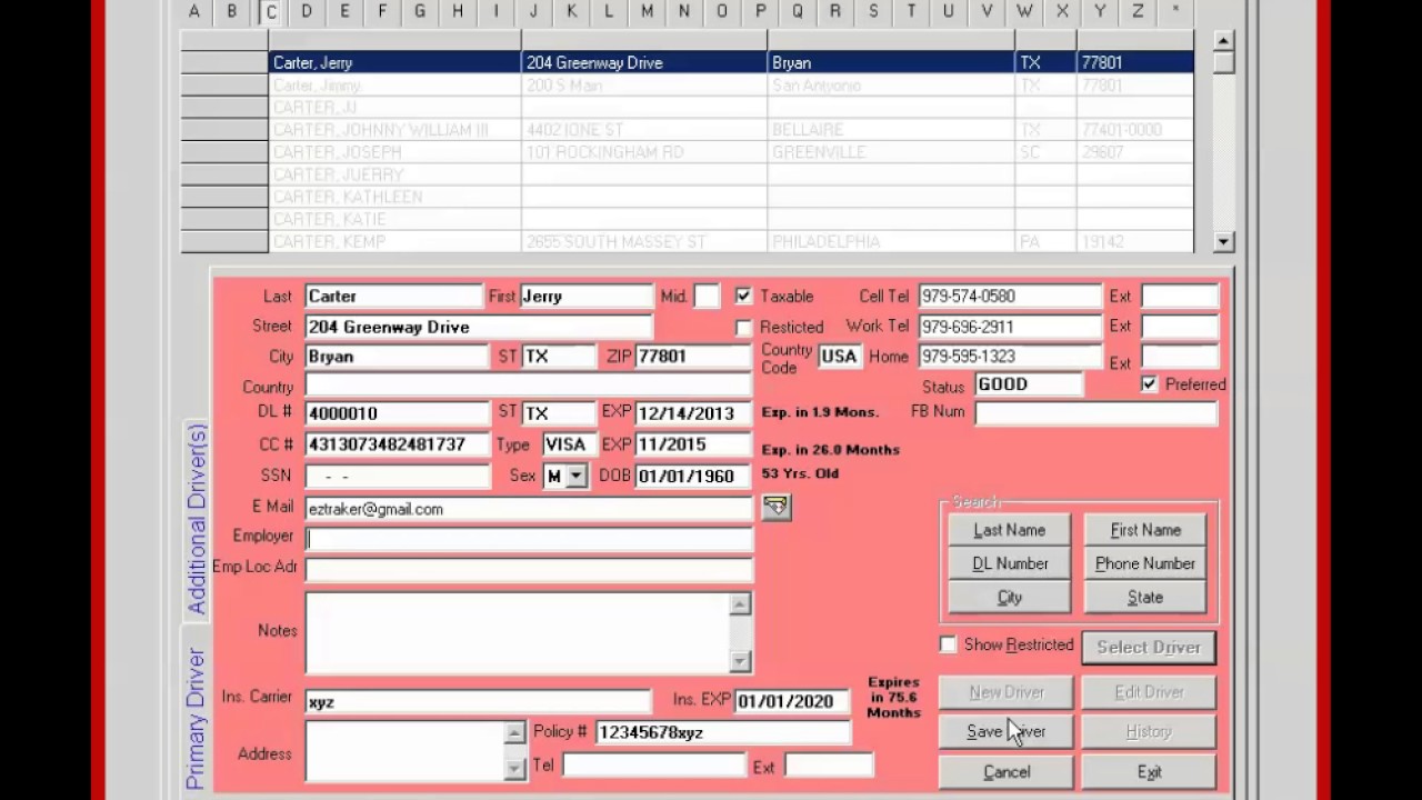Car Rental Reservation Software Demo - New Contract - YouTube
