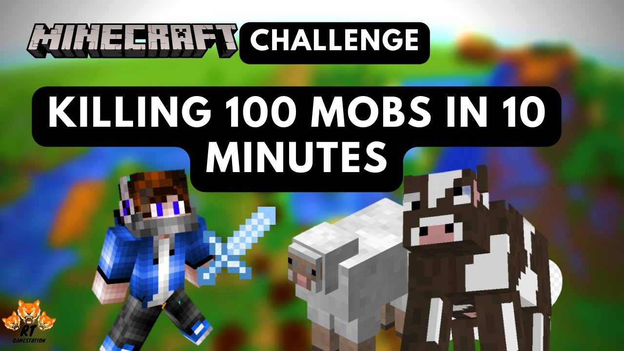 Minecraft Challenge Killing 100 Mobs in 10 min (Insane and Funny) - YouTube